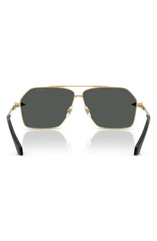 Versace 63mm Pilot Sunglasses - Gold
