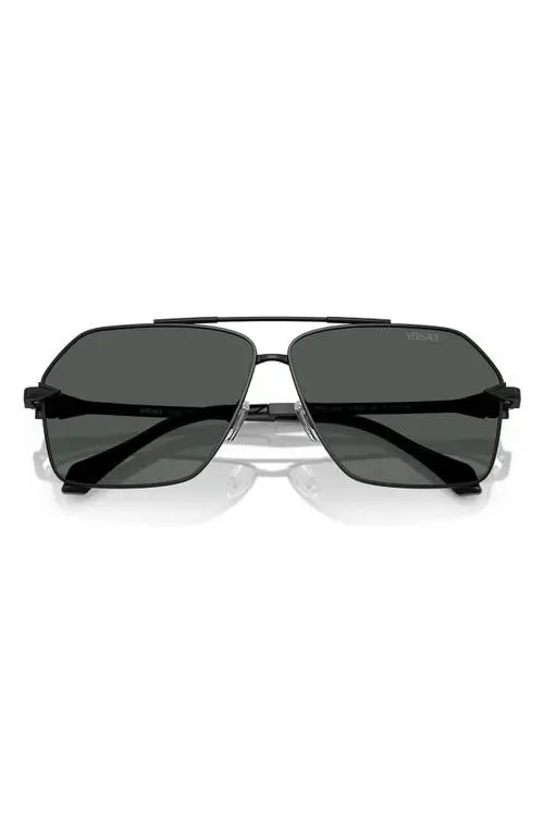 Versace 63mm Pilot Sunglasses