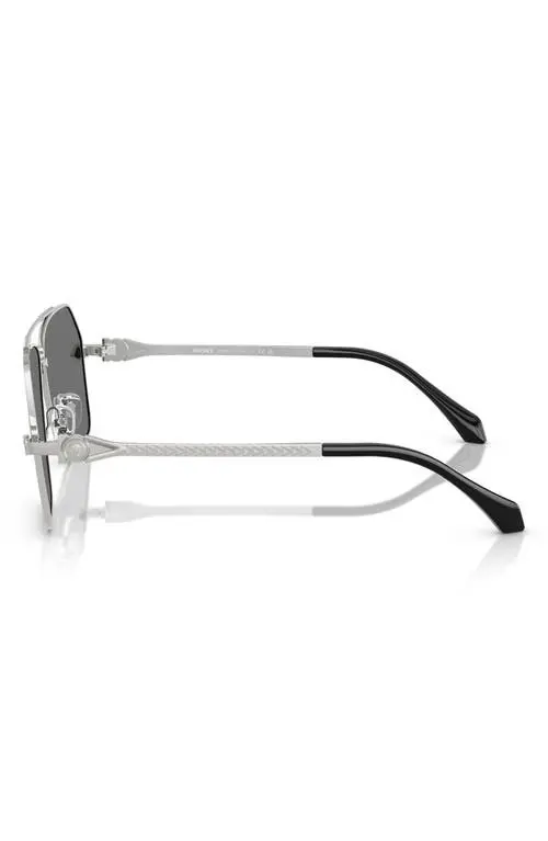 Versace 63mm Pilot Sunglasses - Silver
