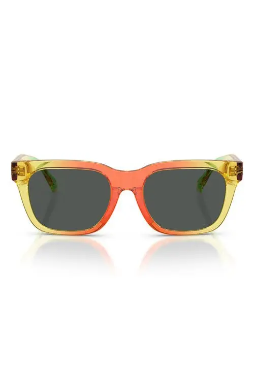 Versace 47mm Square Sunglasses - Yellow/orange/dark Grey