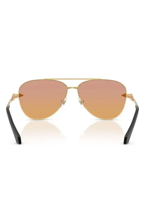 Versace 61mm Pilot Sunglasses - 1002el61 Gold