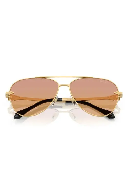 Versace 61mm Pilot Sunglasses - 1002el61 Gold