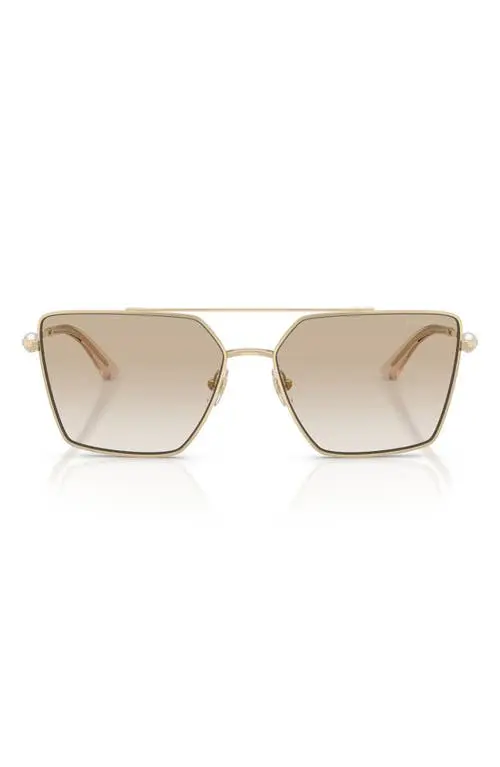 JIMMY CHOO Joss 58mm Square Sunglasses - Pale Gold / Neutral Light Grey
