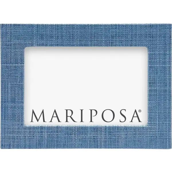MARIPOSA Faux Grasscloth Picture Frame - Blue