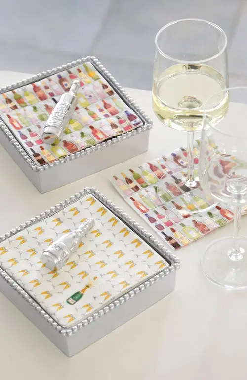 MARIPOSA Beaded Napkin Box Set