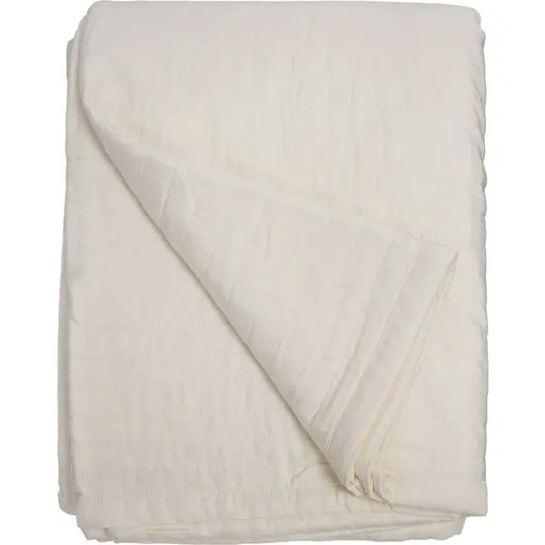 POM POM AT HOME Carlyle Quilted Coverlet - Ivory