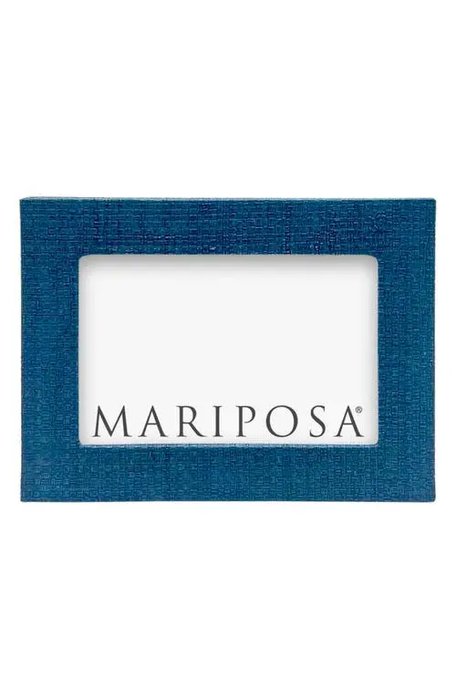 MARIPOSA Grasscloth Textured 4" X 6" Picture Frame - Blue