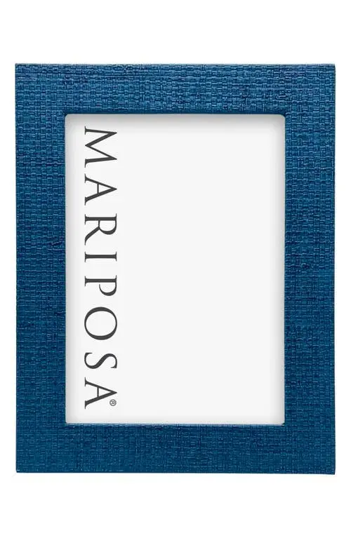 MARIPOSA Grasscloth Textured 5" X 7" Picture Frame - Blue