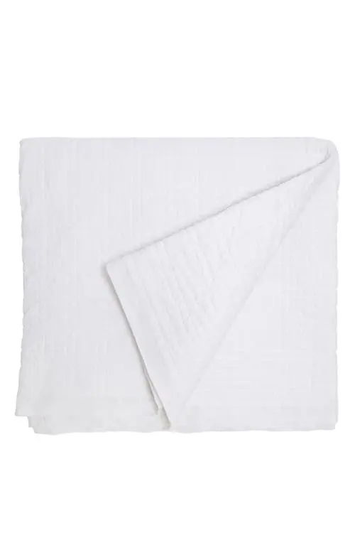 POM POM AT HOME Owen Quilted Linen Coverlet - White