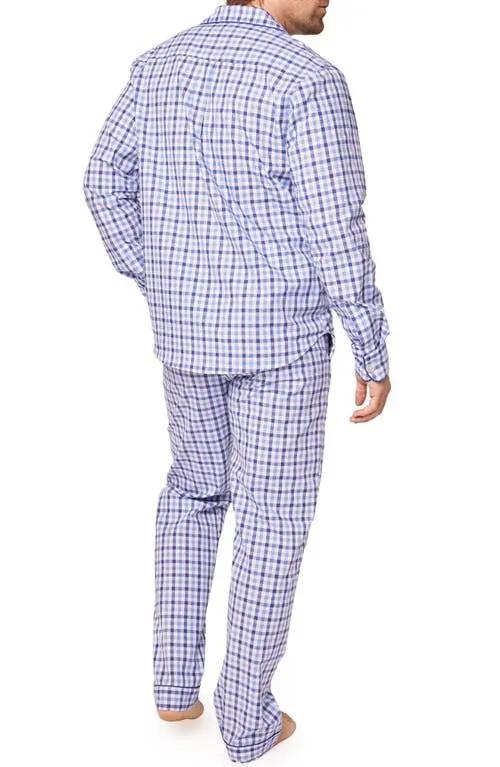 PETITE PLUME Gingham Pajama Set - Blue