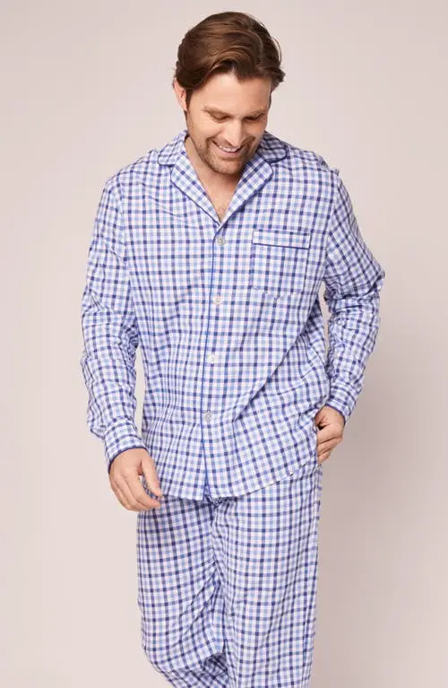 PETITE PLUME Gingham Pajama Set - Blue