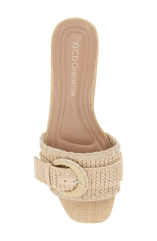 Bcbgmaxazria Camri Raffia Slide Sandal - Natural