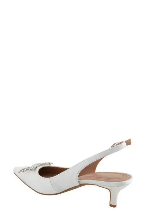 Bcbgmaxazria Donna Slingback Kitten Heel Pump - Porcelain