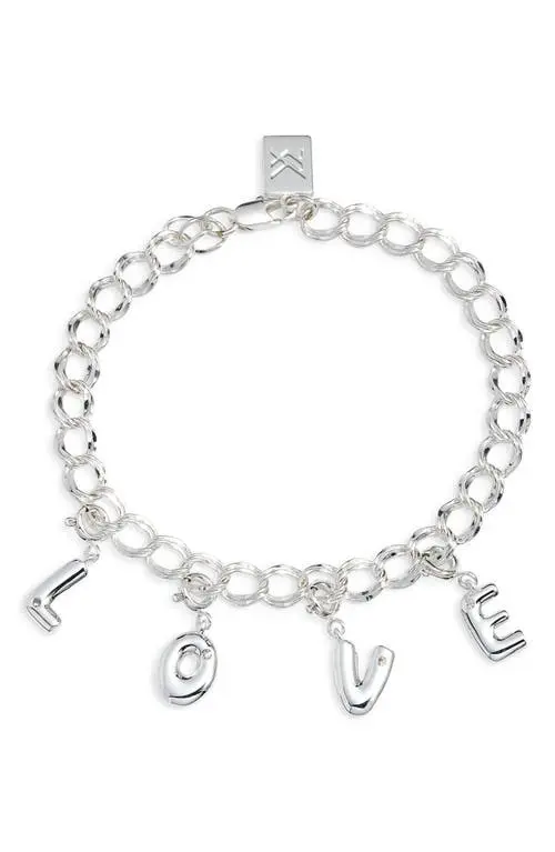MIRANDA FRYE Love Charm Bracelet - Silver