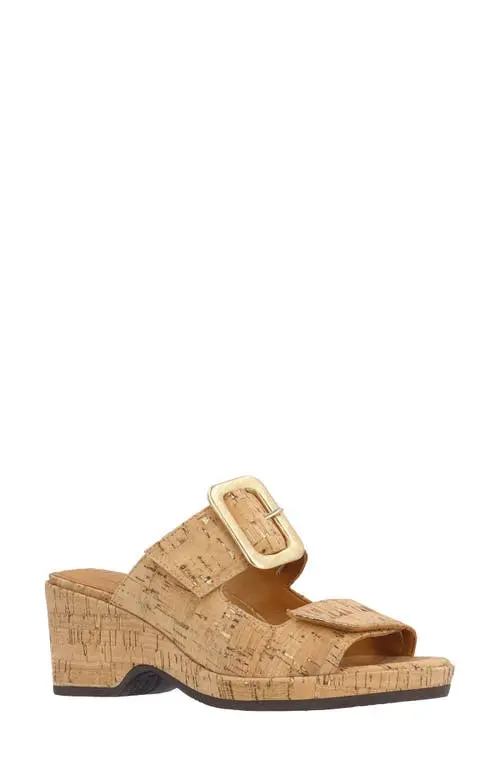 L'AMOUR DES PIEDS Minetta Sandal - Natural/ Gold