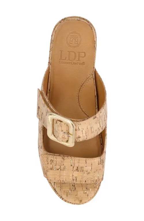 L'AMOUR DES PIEDS Minetta Sandal - Natural/ Gold