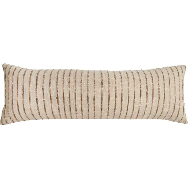 POM POM AT HOME Jojo Lumbar Accent Pillow - Ivory / Walnut