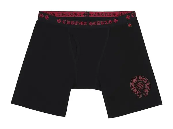 Chrome Hearts Long Boxer Brief - Black/red