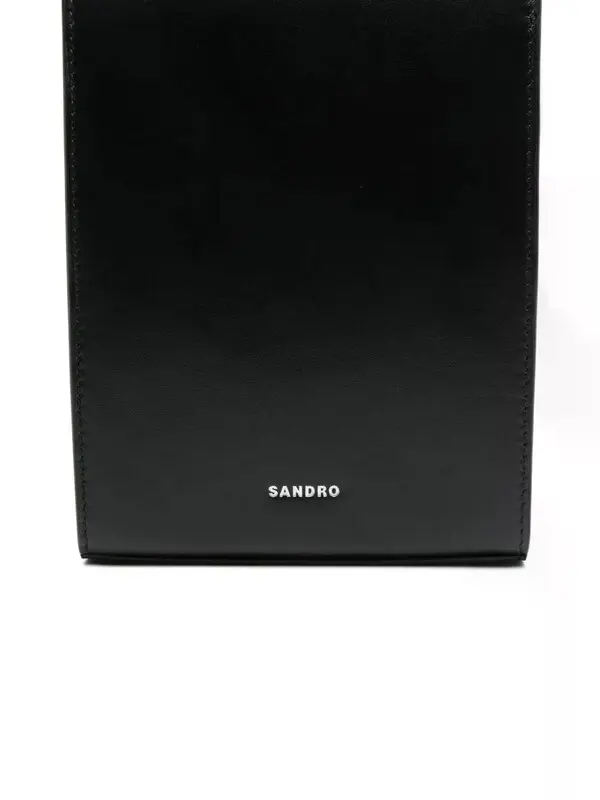 Sandro Leather Messenger Bag