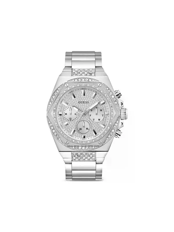 Guess Crystal-embellished 40mm Watch - Silver