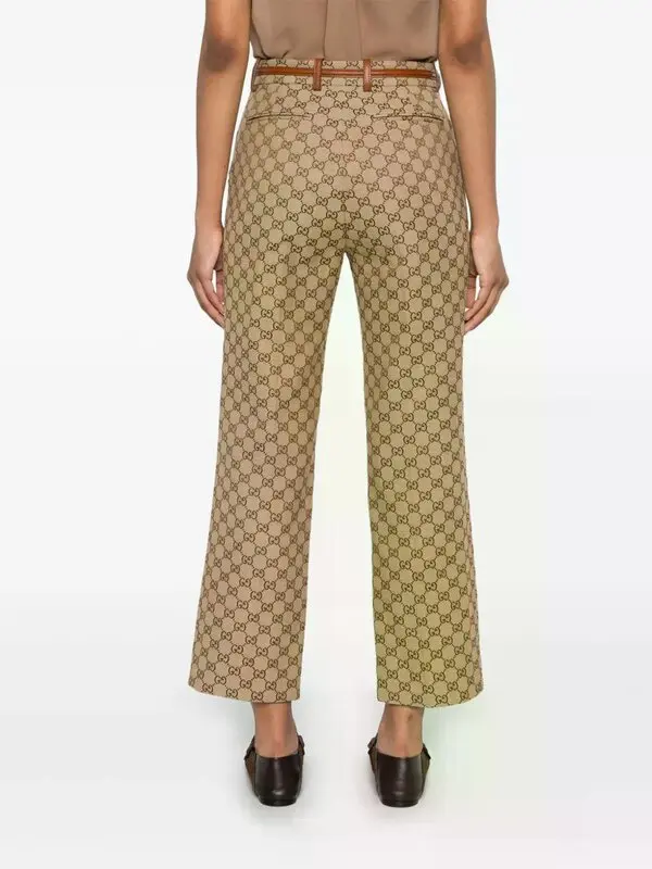 Gucci Gg-canvas Horsebit Trousers