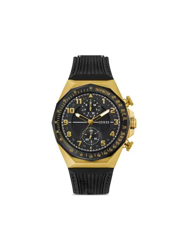 Guess 46mm Chronograph Watch - Black