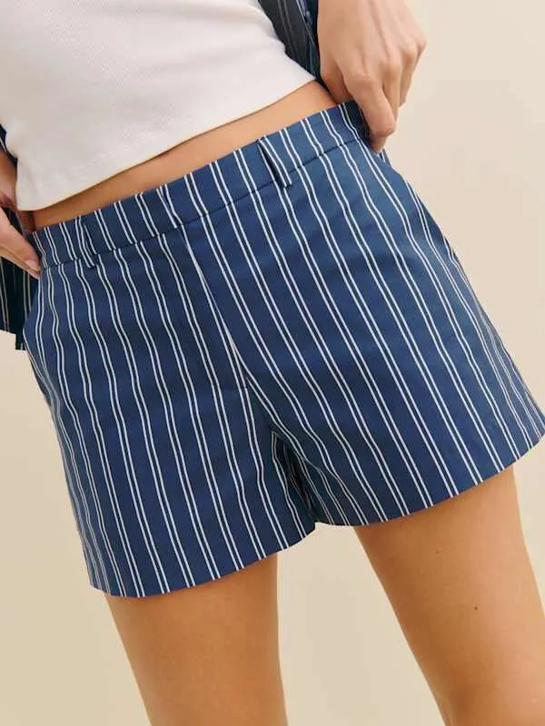 REFORMATION Austin Poplin Mid-rise Short