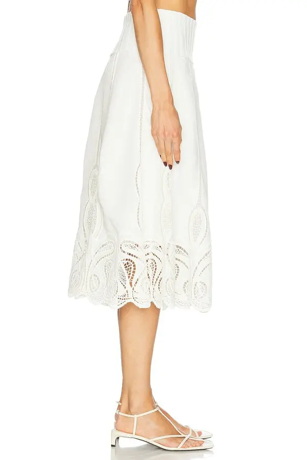 Simkhai Kaius Midi Skirt - Ivory