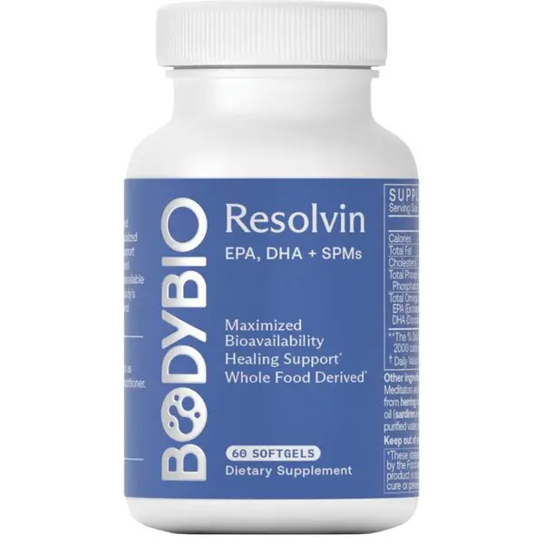 BODY BIO Fish Oil+ With Specialized Pro-resolving Mediators 60 Softgels - One-color