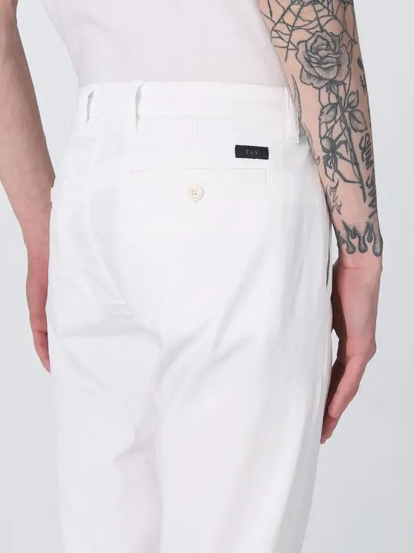 FAY Tailored Trousers - White
