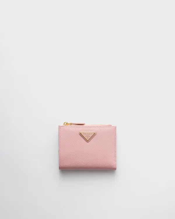 Prada Small Saffiano Leather Wallet - Peach