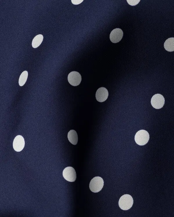 Prada Printed Silk Twill Scarf 90 - Blue
