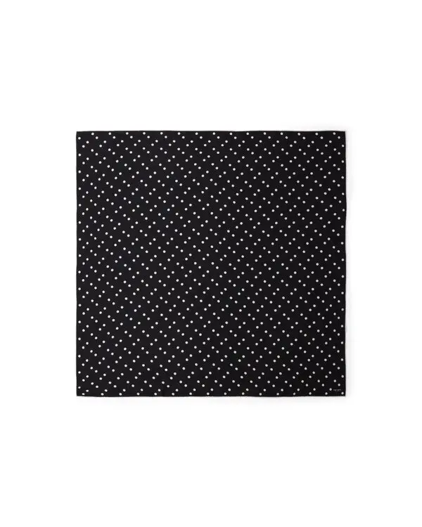 Prada Printed Silk Twill Scarf - Black