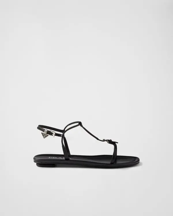 Prada Flat Leather Sandals