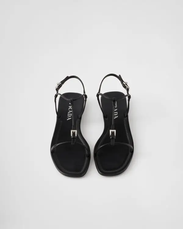 Prada Flat Leather Sandals
