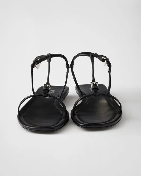 Prada Flat Leather Sandals