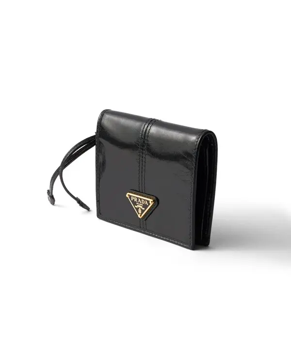 Prada Small Leather Wallet - Black