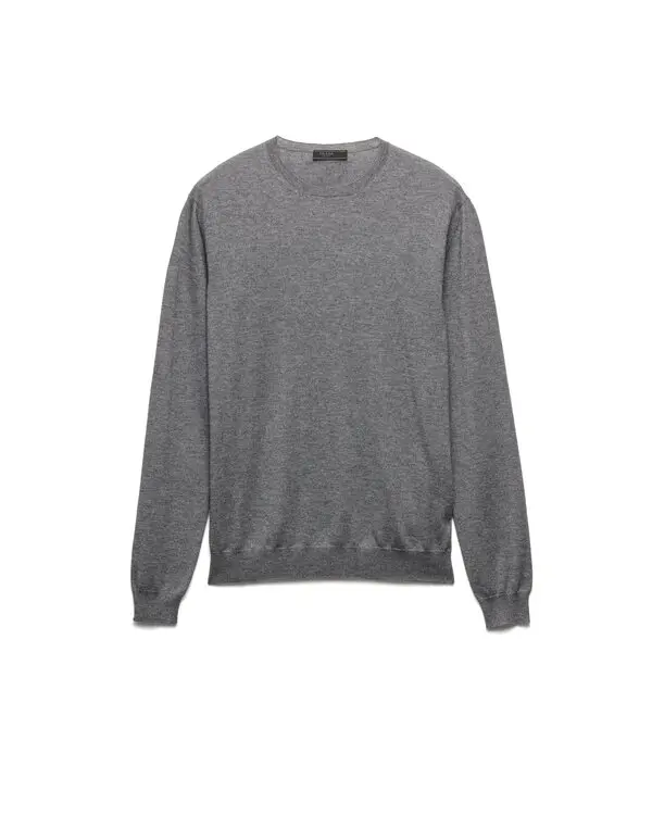 Prada Cashmere And Silk Crew-neck Sweater - Grey