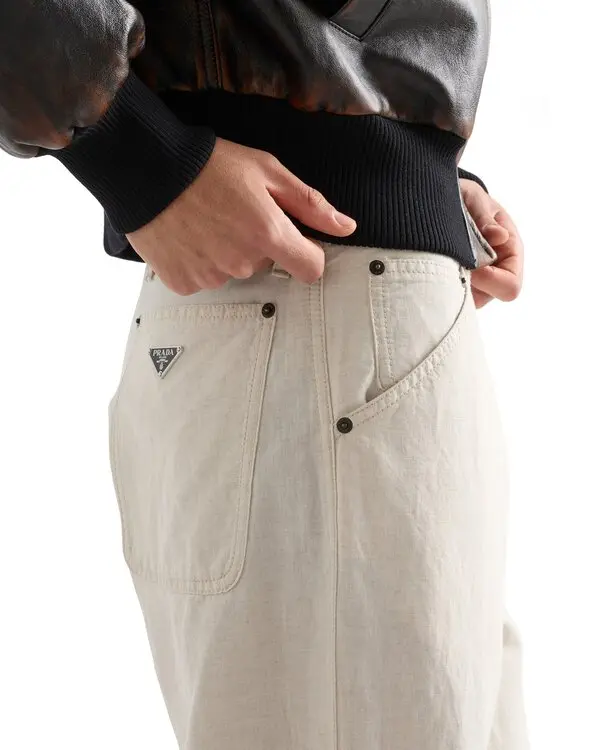Prada Chambray Loose Fit Pants