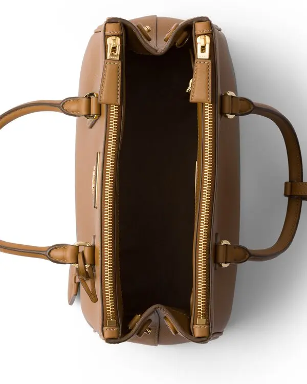 Prada Galleria Medium Leather Bag - Brown