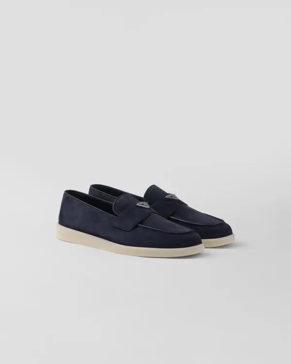 Prada Suede Loafers - Blue