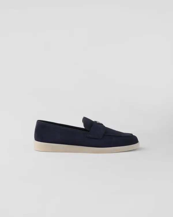 Prada Suede Loafers - Blue