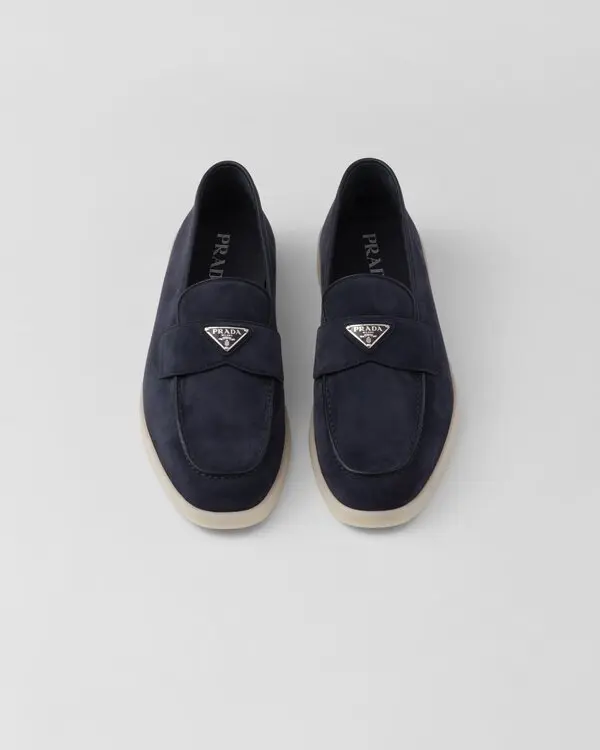 Prada Suede Loafers - Blue