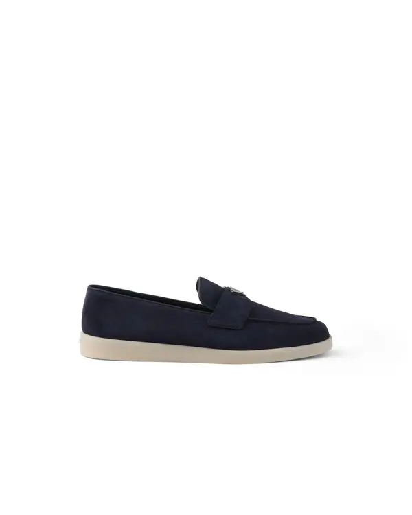 Prada Suede Loafers - Blue