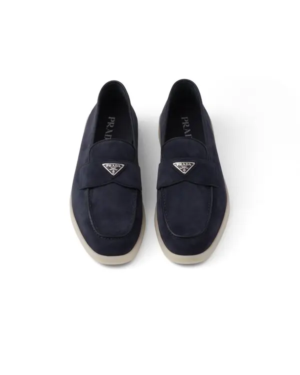 Prada Suede Loafers - Blue