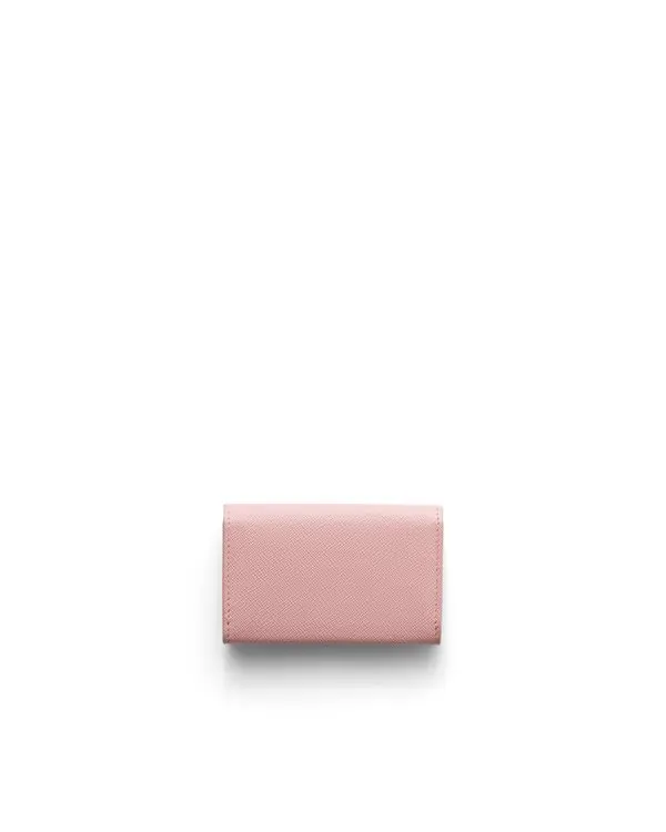 Prada Saffiano Leather Card Holder - Pink