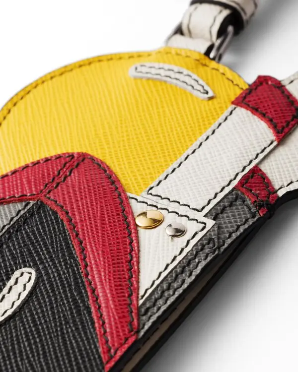 Prada Saffiano Leather Name Tag