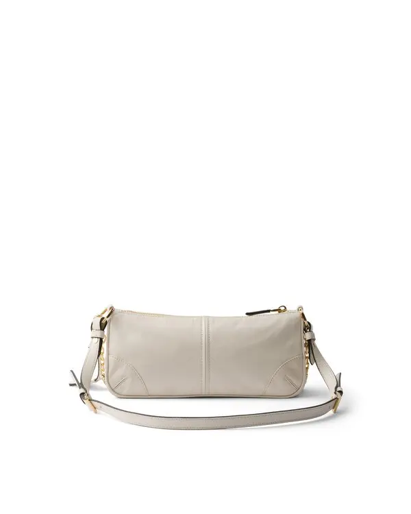 Prada Re-edition 2002 Leather Shoulder Bag - White