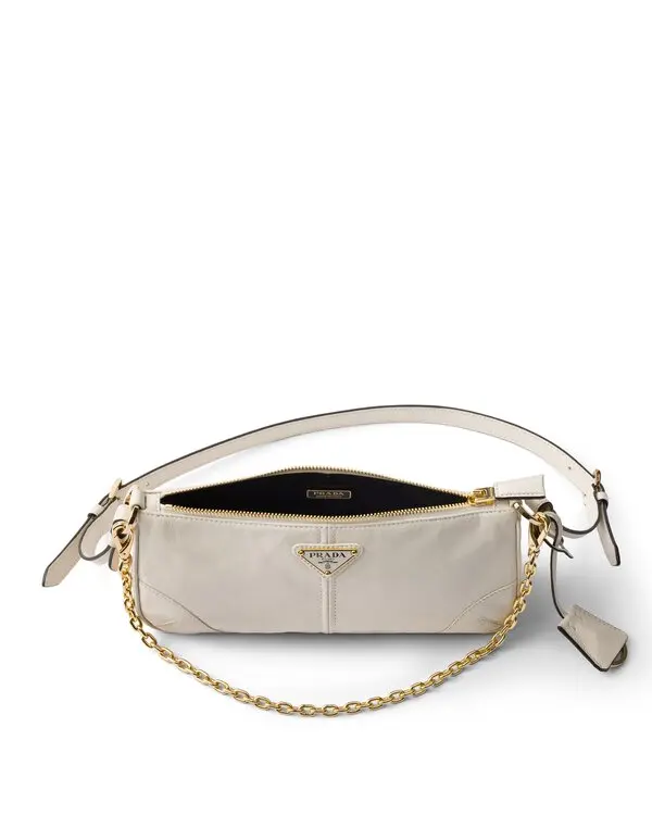Prada Re-edition 2002 Leather Shoulder Bag - White