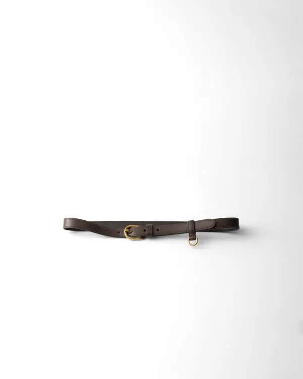 Prada Leather Belt - Brown